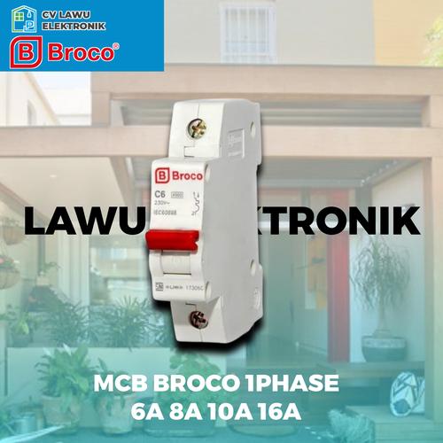 Jual MCB Broco 4A 6A 10A 16A 1P Mini Circuit Breaker 1 Phase - Jakarta ...