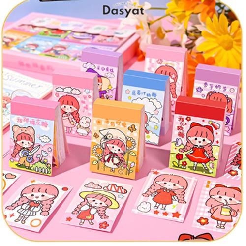Jual DOS Stiker Buku Mini 24 Lembar Sticker Note Book DIY Karakter Lucu ...