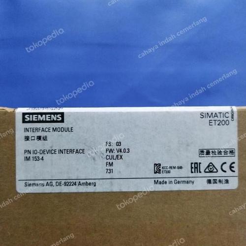Jual Siemens Interface Module Simatic Et200 6Es7 153-4Ba00-0Xb0 - Kota ...