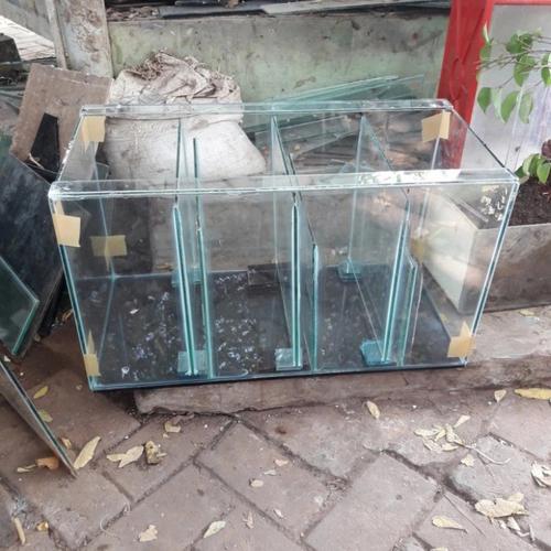 Jual aquarium sump fikter 60x40x40 kaca 5.mili 3 skatan 4 chamber dibor ...