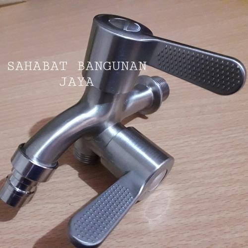 Jual KERAN/KRAN CABANG SHOWER/KRAN DOBEL / DOUBLE SHOWER STAINLESS SUS ...
