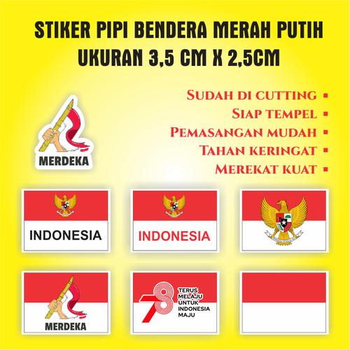 Jual Stiker Pipi Bendera Merah Putih (Cutting Sticker) ISI 30 PCS ...