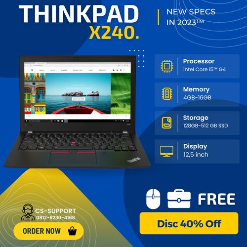 Jual Laptop lenovo thinkpad core i5 gen 4 X240 Ram 8GB Ssd 256GB amanah - 8GB/512GB - Jakarta ...
