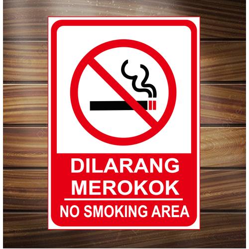 Jual Rambu Dilarang Merokok/No Smoking Area - 15 cm x 21 cm - Kab ...