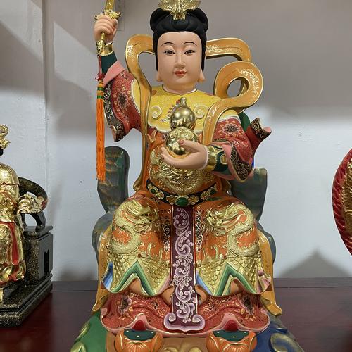 Jual patung Dewi 9 langit / jiu tian xuan Ni / kiu tian 九天玄女 24in kayu ...