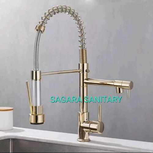 Jual kran sink pantry gold panas dingin stainless 304 / kran pantri ...