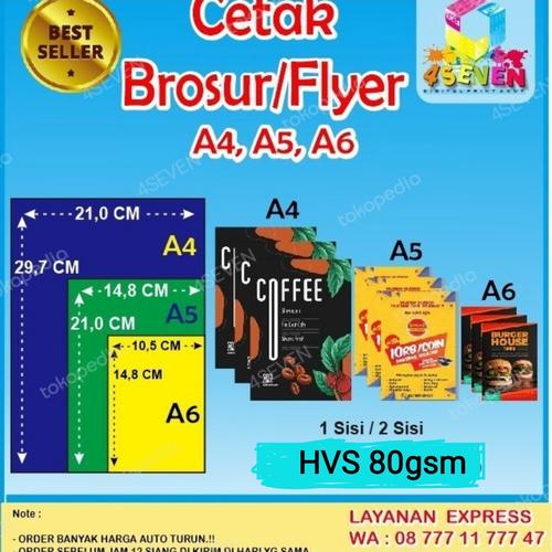 Jual CETAK BROSUR HVS | CETAK FLYER HVS A4. A5. A6 | 1 Sisi / 2 Sisi ...