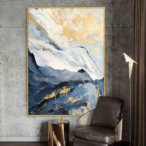 Jual Dekorasi dinding lukisan abstrak modern plus bingkai art painting ...