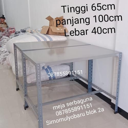 Jual rak meja plat besi kokoh ful besi P 100 T 65 L 40 - Putih - Kota ...