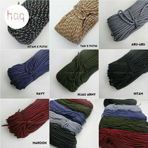 Jual Tali Prusik 3mm / Tali Paracord 3mm / Tali Gunung - Hitam x Kuning ...