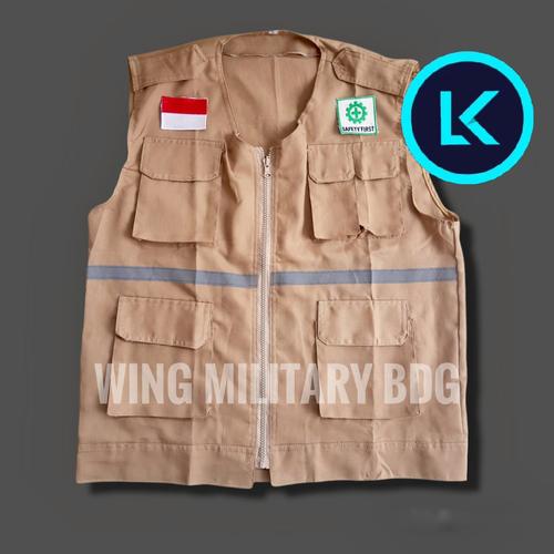 Jual Rompi safety Rompi Drill free logo - cream, L - Kab. Bandung Barat ...