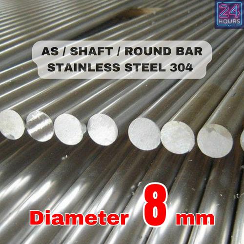 Jual As Shaft Stainless steel SS304 8mm Round Bar Batang Rods - Jakarta ...