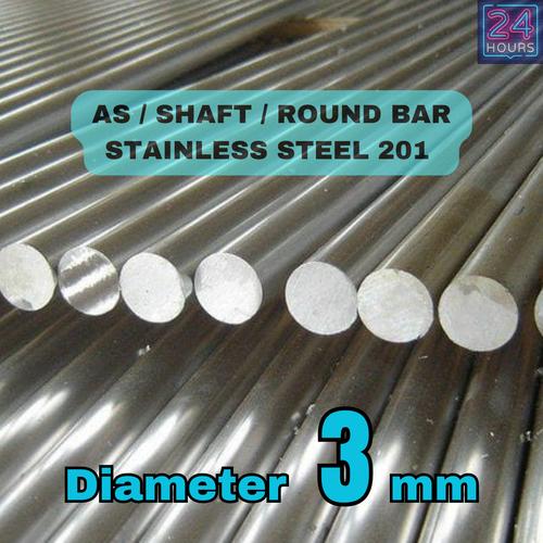 Jual Shaft Stainless steel SS201 3mm As Round Bar Batang Rods - Jakarta ...