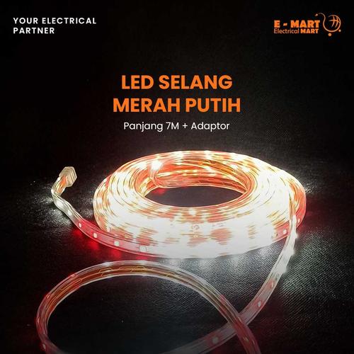 Jual [8 Meter] Lampu LED STRIP Selang 5050 MERAH PUTIH 17AN KEMERDEKAAN ...