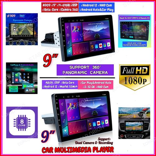 Jual Smart Headunit Android Camera360 DUAL Cam DVR DSP Octacore CARPLAY ...