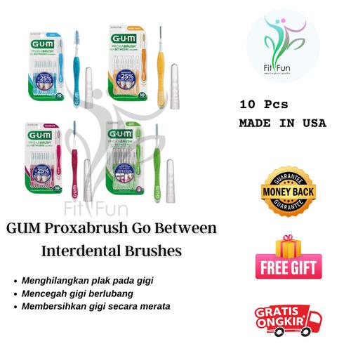 Jual GUM Proxabrush Go-Betweens Interdental Brushes 10 Count - Micro ...