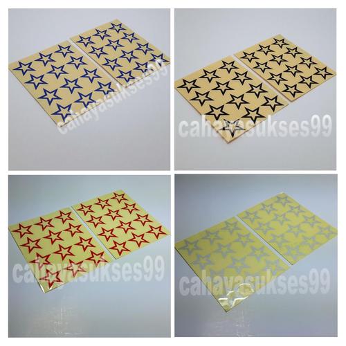 Jual Sticker Label Bintang Size 3,5cm Stiker Tangki Motor Stiker Helm ...