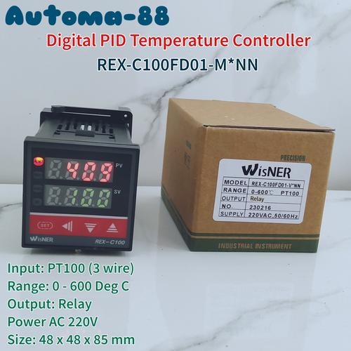 Jual WISNER REX-C100 Input PT100 3 wire kabel Out Relay SSR 48 x 48 x ...