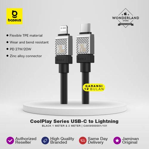 Jual Baseus CoolPlay Series Cable USB-C to Lightning 20W 27W Fast ...