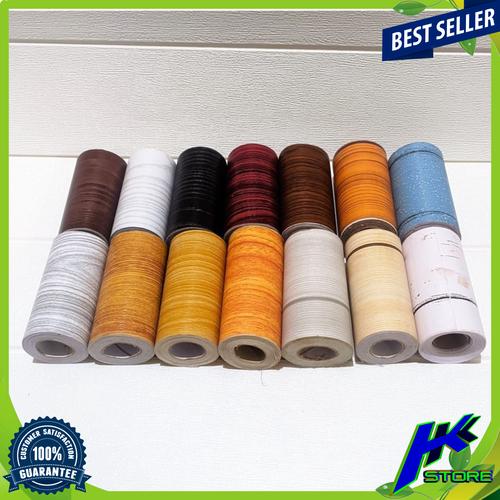 Jual Border List Wallpaper Motif Kayu 10cm x 10m Sticker List Border ...