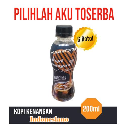 Jual KOPI KENANGAN INDONESIANO BLACK COFFEE 200 ml - ( HARGA 6 Botol ...