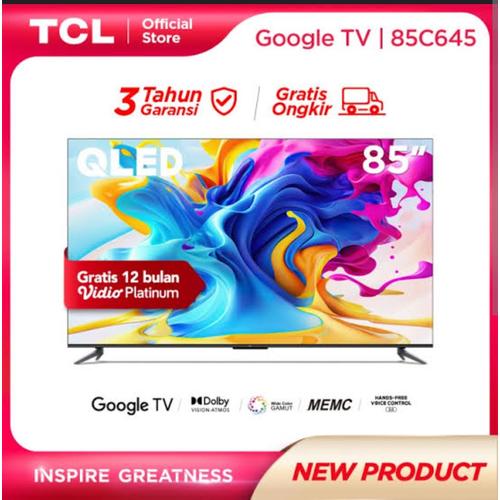 Jual TCL 85C645 QLED 4K UHD Smart Google TV w/ Dolby Vision & Atmos 85 ...