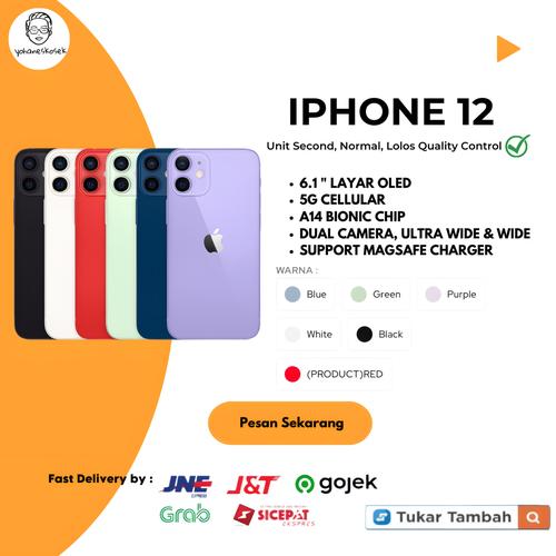 Jual SECOND APPLE IPHONE 12 RESMI IMEI TERDAFTAR BEA CUKAI - 128GB, GREEN - Kota Malang ...