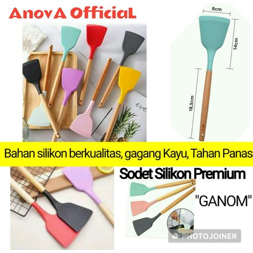 Jual SODET SILIKON IRUS SPATULA GANOM STAINLESS SUTIL - SILIKON GG KAYU ...