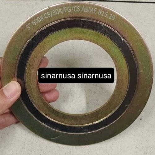 Jual Spiral Wound Gasket SWG Ansi 600 Besi 3 " inchi Carbon Steel ...