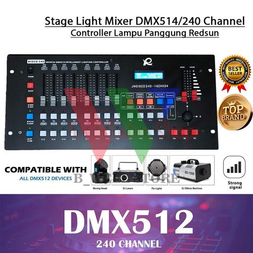 Jual Mixer Lighting DMX 512 / Disco 240 DMX240 Controller Lampu Panggung - Jakarta Utara - BWELL ...