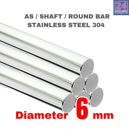 Jual Shaft Stainless steel SS304 6mm As Round Bar Batang Rod - Jakarta ...