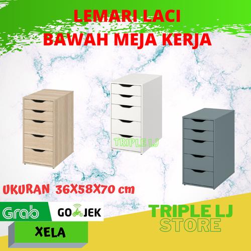 Jual Lemari Laci Bawah Meja Unit Rak 5 Laci Bawah Meja Kerja Tinggi ...