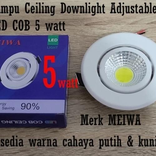 Jual MEIWA 5W LAMPU CEILING DOWNLIGHT ADJUSTABLE LED COB 5W - PUTIH 6000K - Putih - Kab. Bekasi ...
