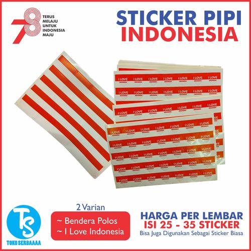 Jual Sticker Pipi Bendera Merah Putih dan Stiker I Love Indonesia Hut ...