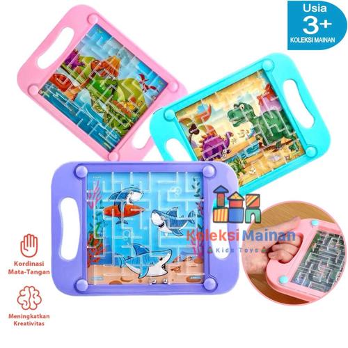 Promo Mainan jadul KM labirin 2 bola kotak maze puzzle ball - LABIRIN ...