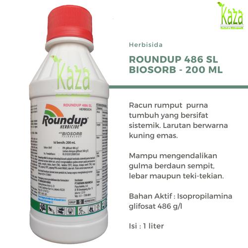 Jual Herbisida Roundup Biosorb 486 SL 200 ml - Racun Rumput Gulma ...