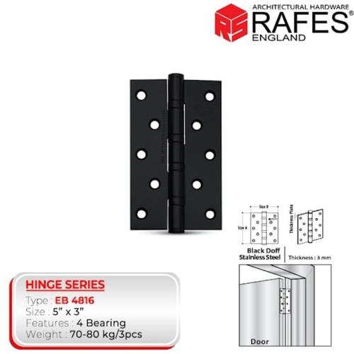 Jual Engsel pintu Rafes hitam stainless steel 304 EB-4816 - Jakarta ...