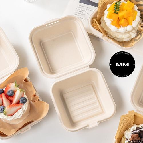 Jual 10pcs korean bento box 6inch burger box kotak bento cake dessert ...