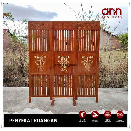 Jual Sekat Ruangan Minimalis Kayu Jati Murah Model Lipat - Kab. Jepara ...