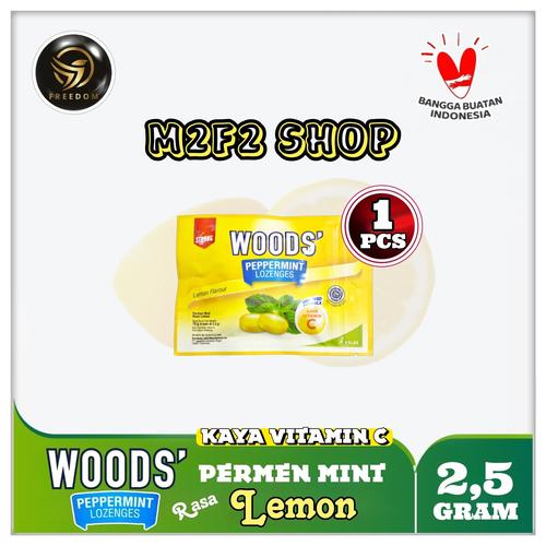 Jual Woods Peppermint Lozenges Lemon Vitamin C Permen Mint - 15 gr ...
