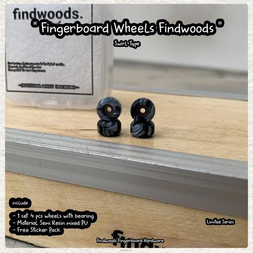 Jual Fingerboard Wheels Pro Swirl PU Findwoods - Black Swirl - Kab ...