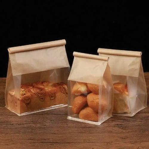 Jual Kantong Plastik Roti Tawar Wire Kawat Kraft Toast Bag 28 x 22 + 11 ...