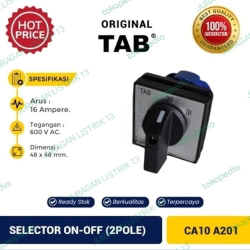 Jual Selector Switch 2 Pole TAB CA10-A201 Rotary Cam On-off 2 Posisi 16A - Jakarta Pusat ...