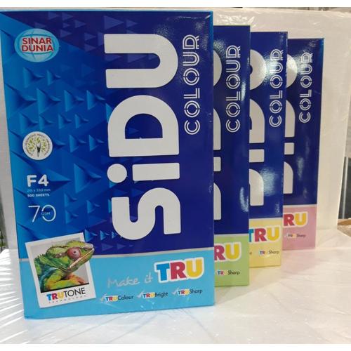 Jual 70gr Kertas HVS F4 70 gr SIDU 1 Rim HVS WARNA Kertas Folio - Biru ...