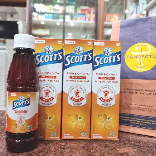Jual Scotts Emulsion 1 Botol 200ml / Rasa Jeruk Orange / Scott Scott's ...