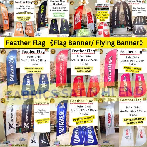 Promo Feather Flag Banner 3.4m-Flag Banner-Flying Banner-Beach Flag ...