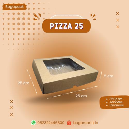 Jual Dus Pizza 25 uk. 25x25x5 cm dus roti / dus pizza / dus kraft ...