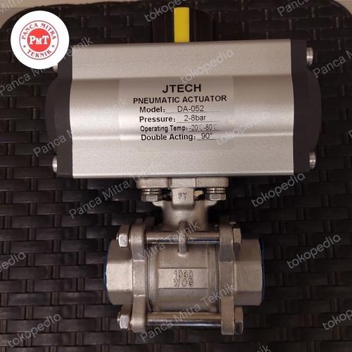 Jual 1-1/2" inch Ball Valve 3PC Actuator Pnuematic / Double Acting ...