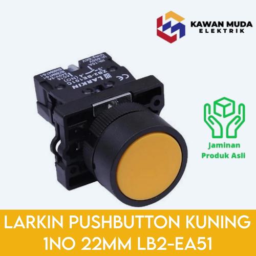 Jual LARKIN PUSH BUTTON KUNING (KONTAK 1NO DIA 22mm) LB2-EA51 - Jakarta ...
