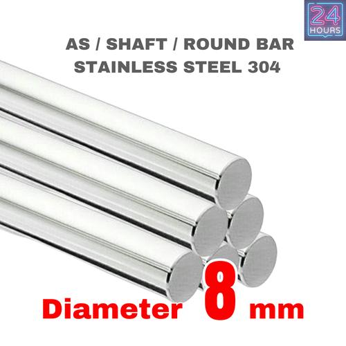 Jual Shaft Stainless steel SS304 8mm As Round Bar Batang Rod - Jakarta ...